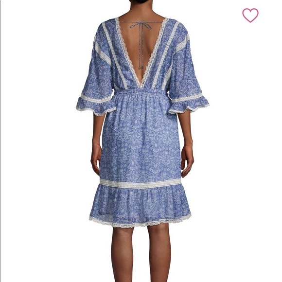 Love Sam | Dresses | Love Sam Dream Floral Dress Nwt Blue And Cream ...